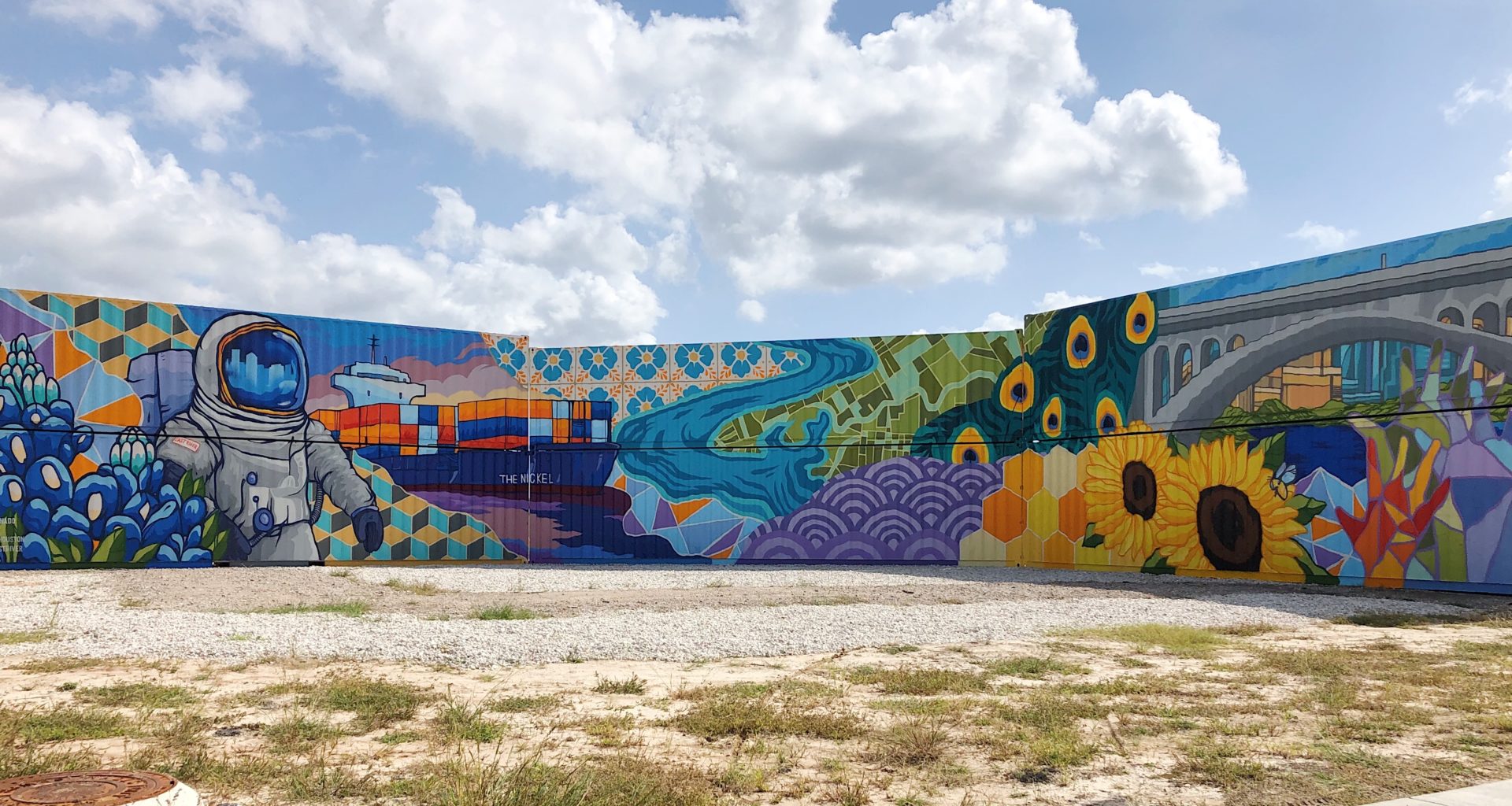 Mural Artist Delivers Creation to Midway’s East River on Cargo Containers